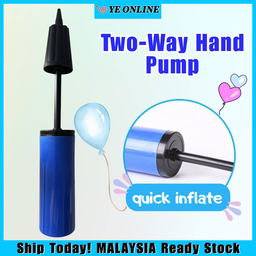 2 Way Hand Air Pumps Nozzle Balloon Manual Air Hand Pump Dual Action ...