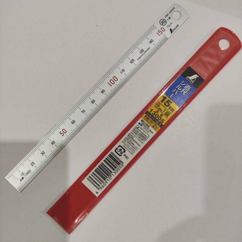 SHINWA 13005 Straight Stainless Steel Ruler 15 cm Rule Hard Chrome JIS ...