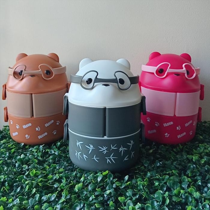 MATA Lunchbox Lunch Box Bento Box Lunch Box with Panda Bear Character ...