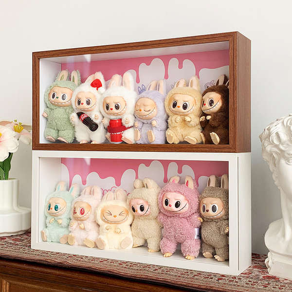 Photo frames labubu Vinyl Doll Storage Box labubu Display Box Sitting ...
