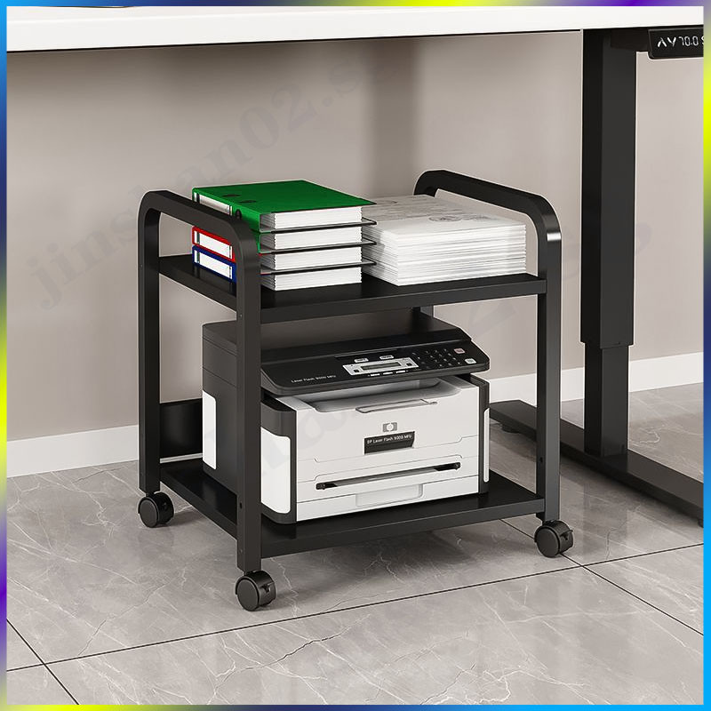 Printer Shelf Black Under Desk Printer Shelf File Organiser Host Tray ...