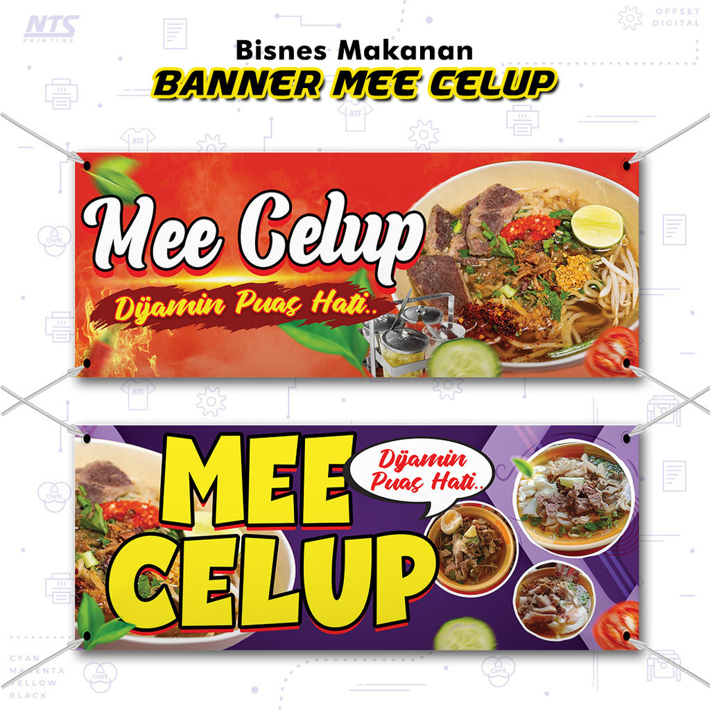 DESIGN BANNER MEE CELUP - PENIAGA KEDAI / GERAI / MAKANAN (A1-AB010 ...