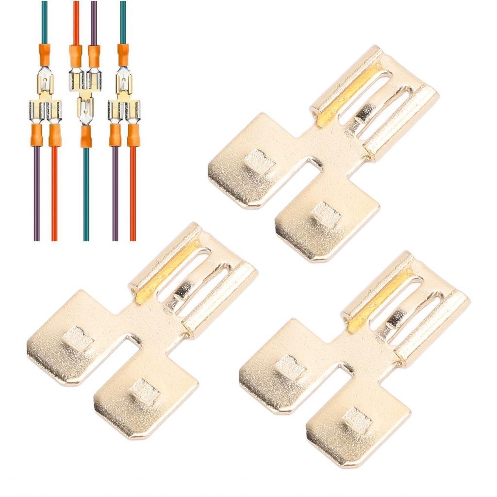 Electrical 2 Way Wire Terminals Adapter Double Piggyback Spade ...