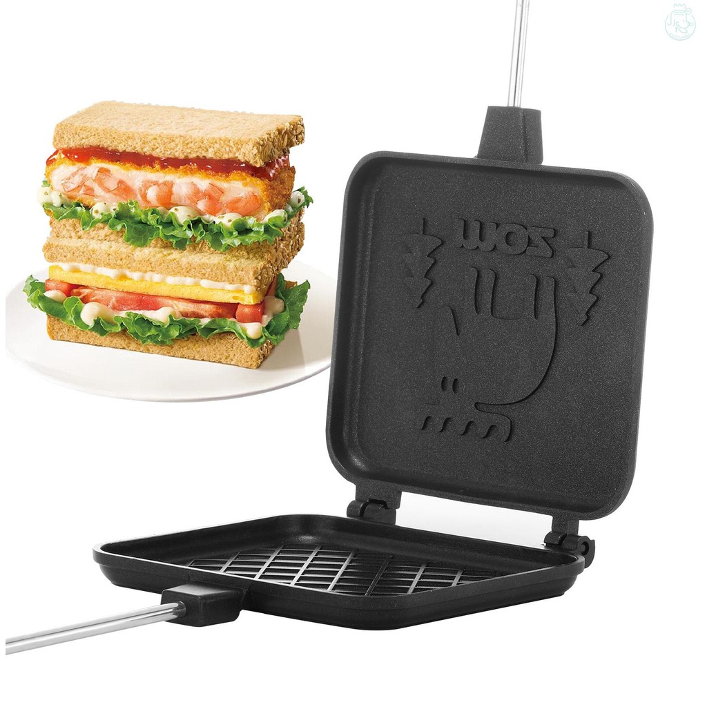 Panini Press Sandwich Maker /Grilled Panini Maker Pan with Handle ...