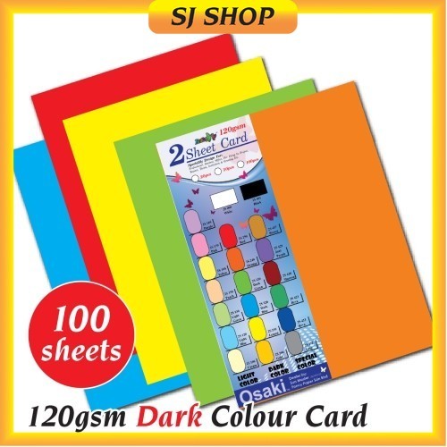 A3 120gsm 2 Sheet Card 100pcs | Lucky Star | Colour Card | Color Card ...