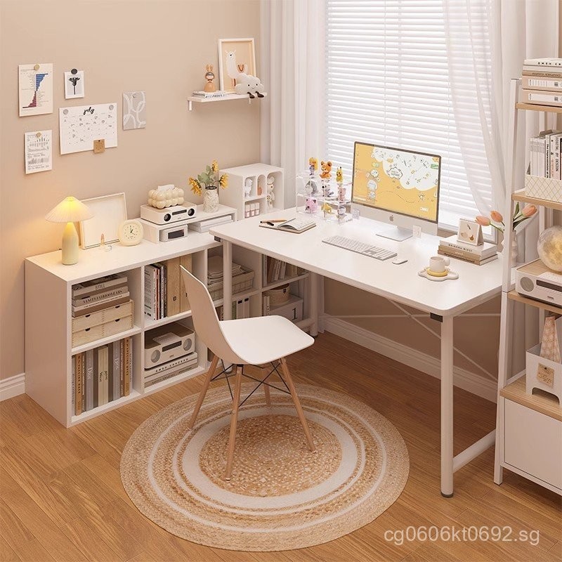 Bedroom Gaming Desk Chair Simple Student Desk Cream Desk Office Desk ...