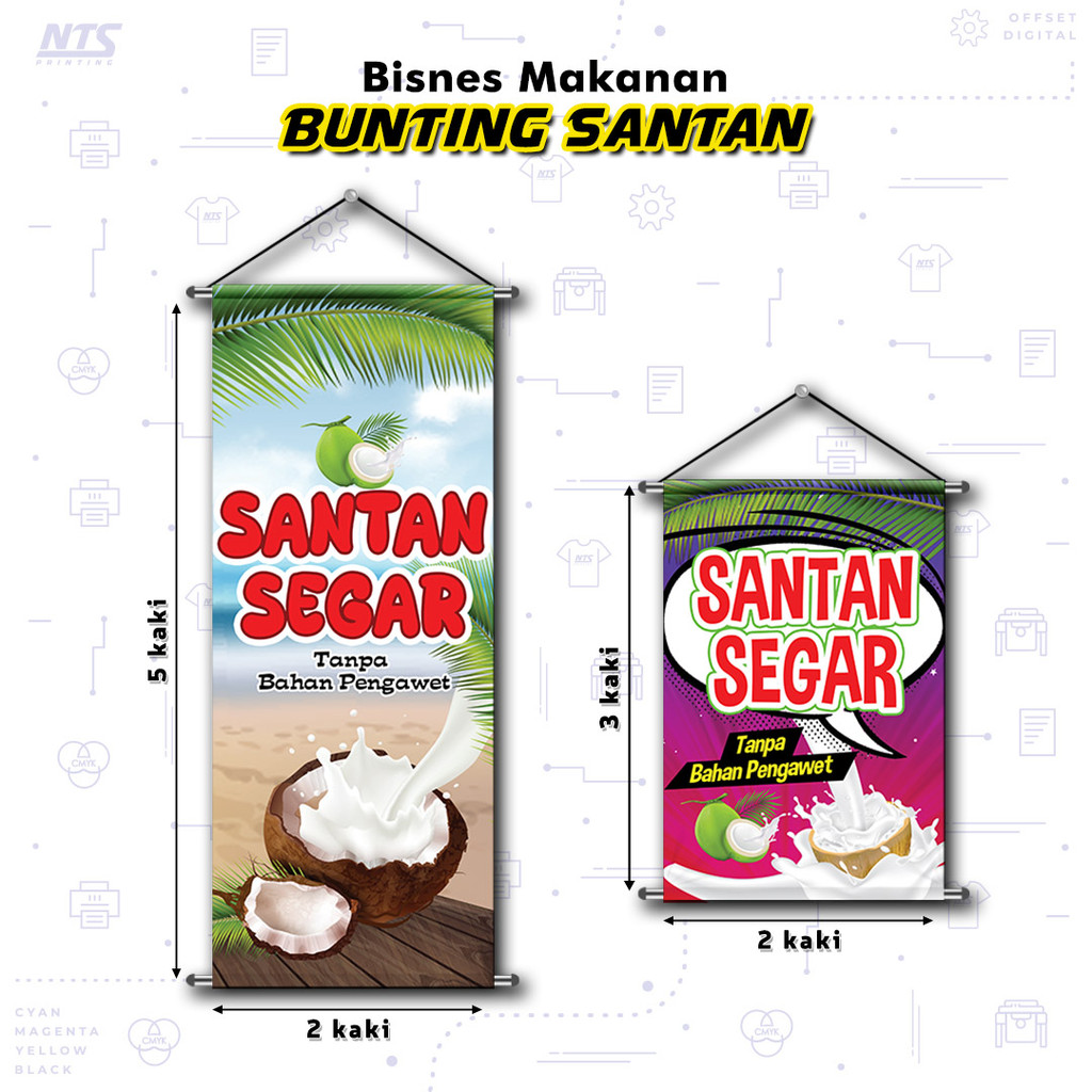 FRESH COCONUT MILK BUNTING DESIGN - GAI / SEDAI SELLING COCONUT MILK ...