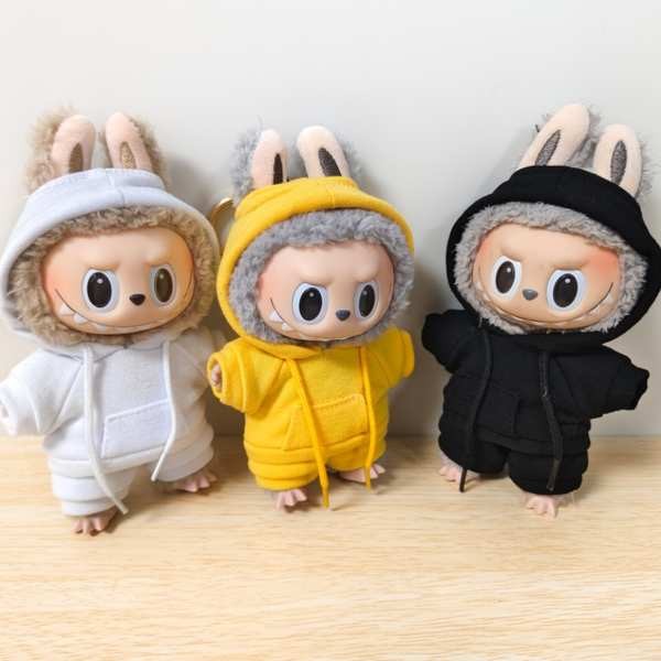 labubu clothes doll clothes 17CM Labubu Casual Hooded Sweatshirt suit ...