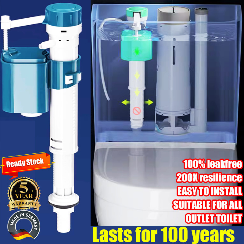 ready stock Toilet Single Flush Valve Press Button Lever Handle Valve ...