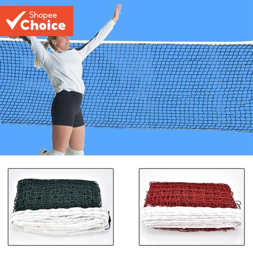 Red and green polypropylene indoor standard competition badminton net ...