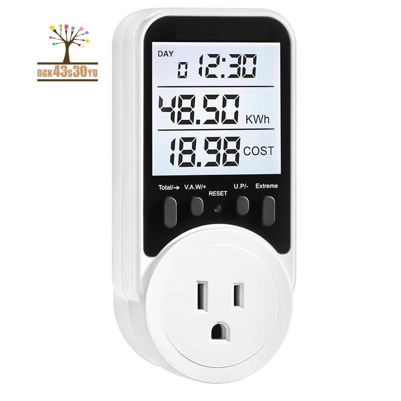 Watt Meter, Plug-in Socket Power Meter, Wide Range, Backlit Large ...