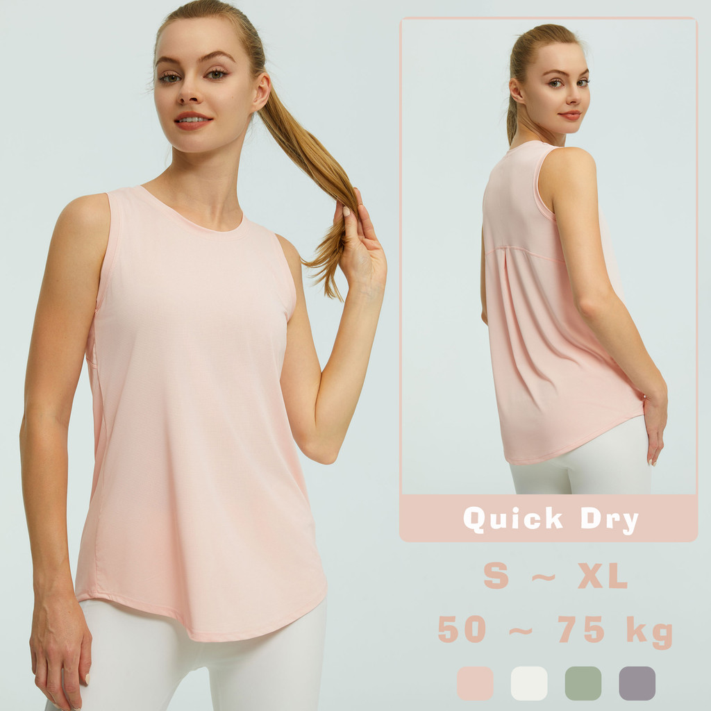 Women's Workout Tank Tops Quick Dry Sleeveless Fitness Tops Loose Fit ...