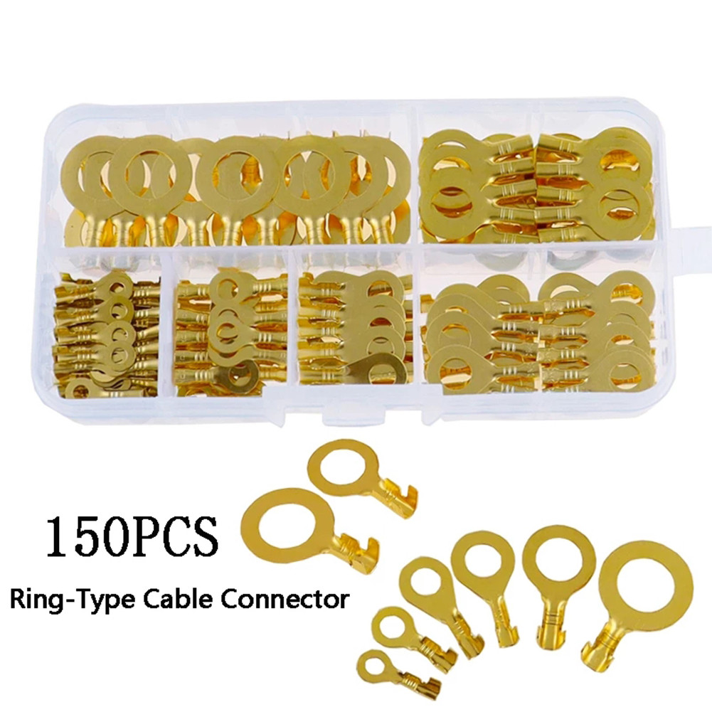 150PCS Cable Lug Wire Connector M3/M4/M5/M6/M8/M10 O-Type Terminal ...