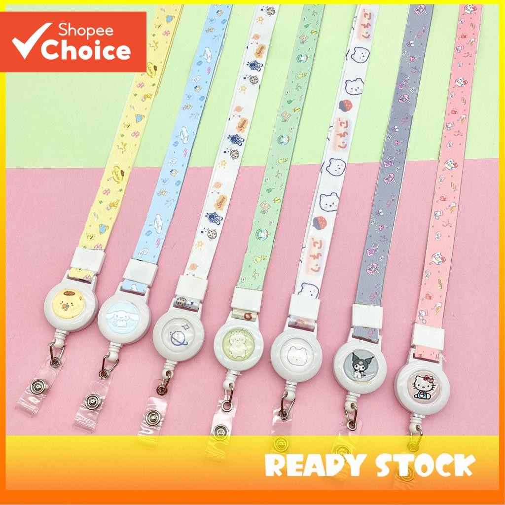 Melody Long Name Tag Keychain ID Card Scalable Neck Strap Easy ...