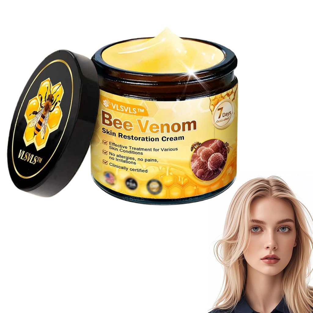 VLSVLS Bee Venom skin Restoration Cream,Bee Venom Skin Treatment Cream ...