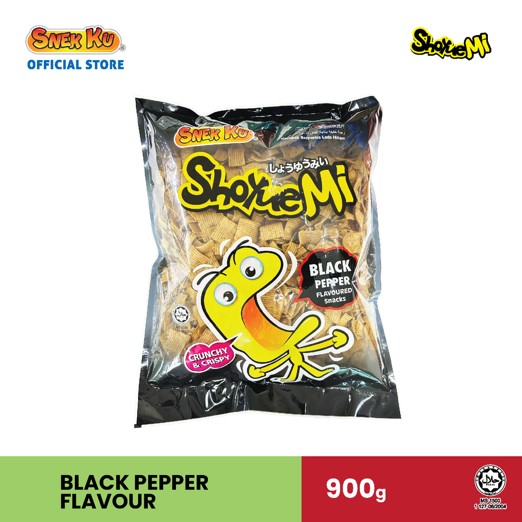 Snek Ku Shoyuemi Black Pepper Flavoured Snacks (900g) | Shopee Singapore