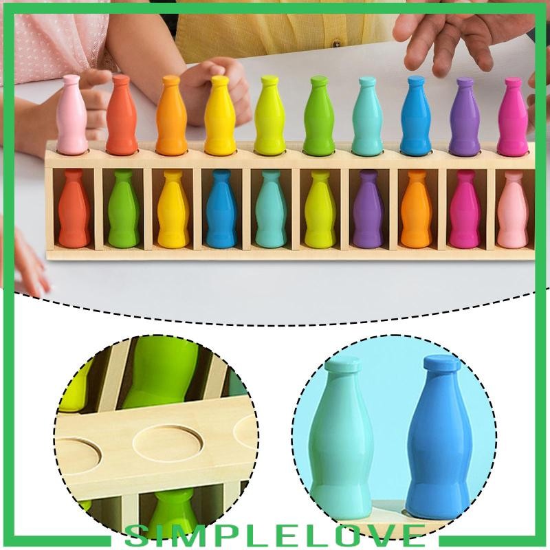 [Simple] Match The Bottle Color Game Matching Toy Learning Hand Eye ...
