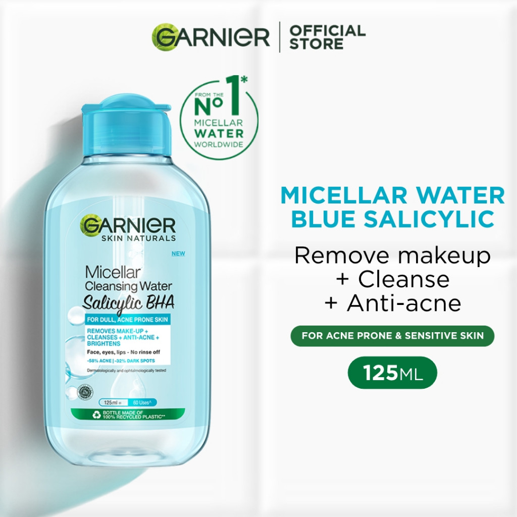 Garnier Micellar Cleansing Water Blue 125ml - Gently Cleanses and ...