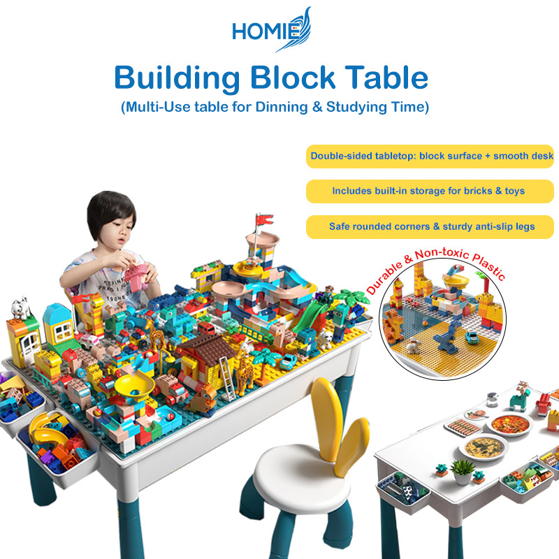 HOMIE Building Block Table (Multi-Use table for Dinning & Studying Time ...