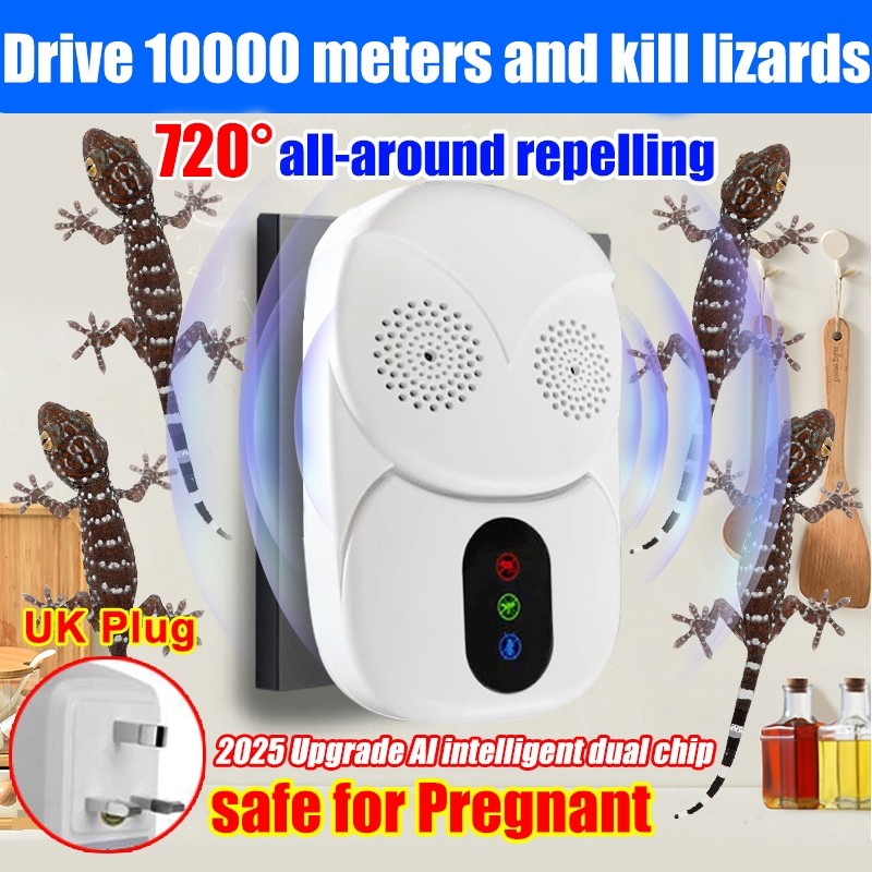 No lizards for 100 years lizard repellent ultrasonic pest repeller 720 ...