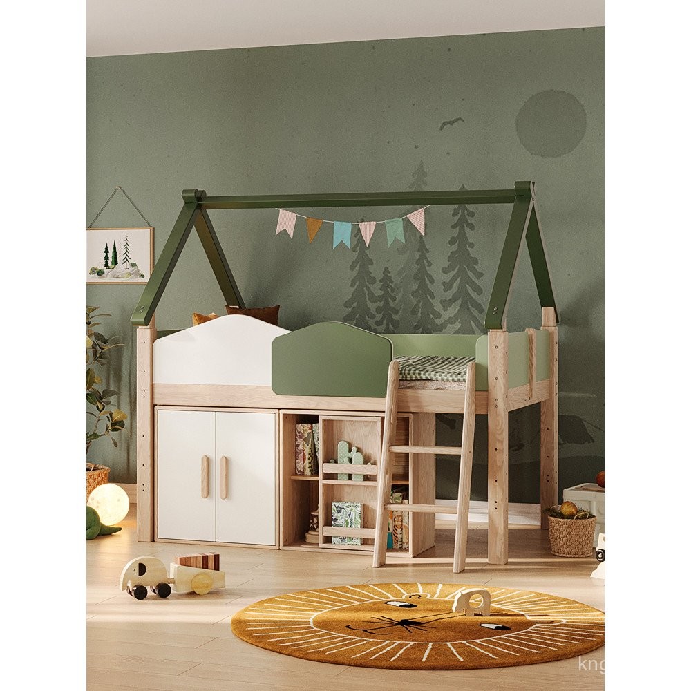 Coolmanju Flying House Bed Solid Wood Children's Bed Tree House ...