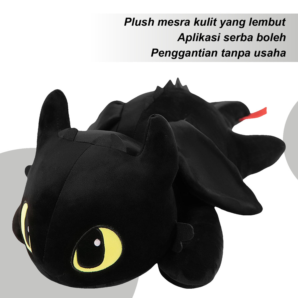 How to Train Your Dragon 2025 Toothless Plush Toy Cute Prone position ...