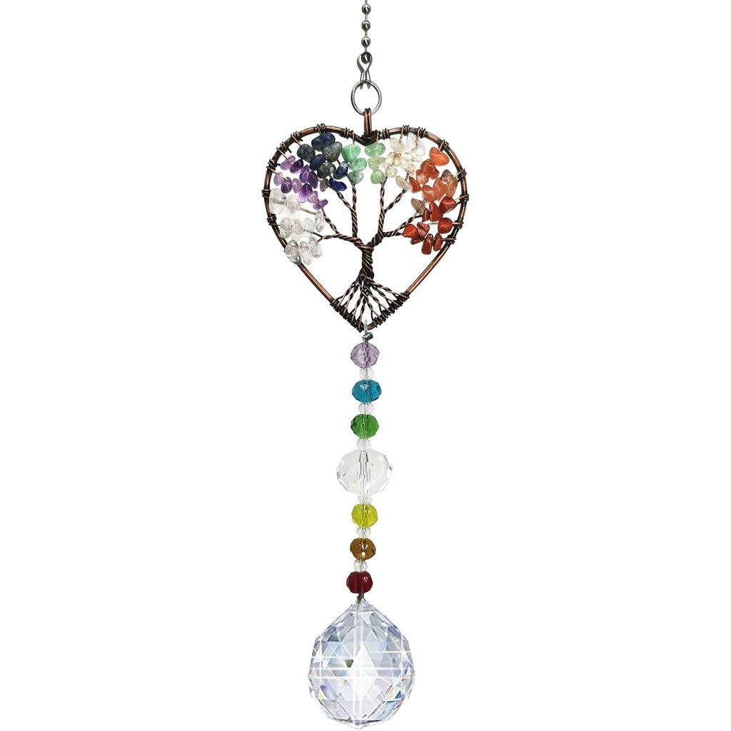 Window Hanging Suncatcher with Crystal, Tree of Life Suncatcher Garden ...