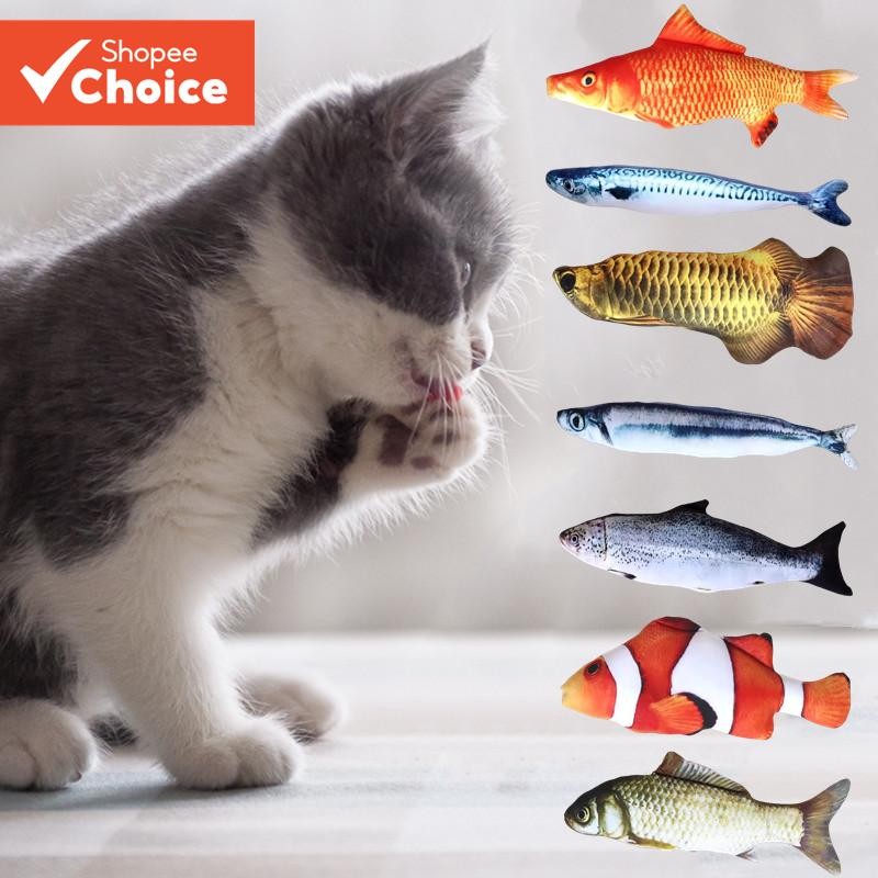 Non-electric cat teething toys, simulated fish cat toys, self-help cat ...
