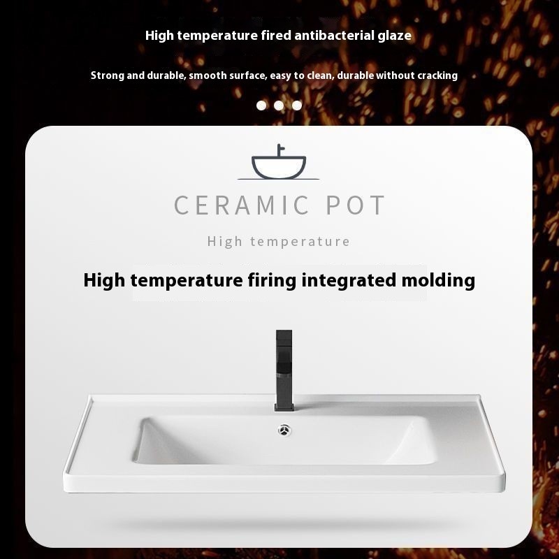 🎇Semi-embedded Ultra Bathroom Cabinet Basin Single Basin High ...
