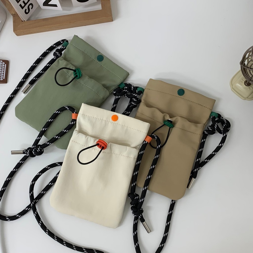 Japanese Mobile Phone Bag Women's Lightweight Canvas Small Bag Shoulder ...