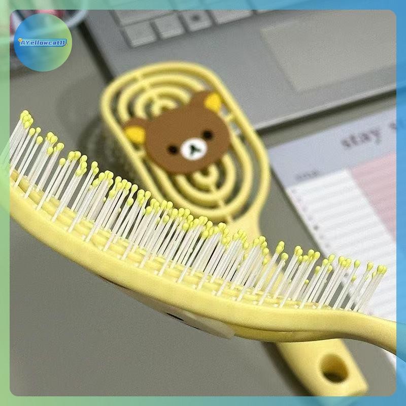 AA Kawaii Bear Bone Comb Cute Cartoon Scalp Care Massage Comb Hair Is ...