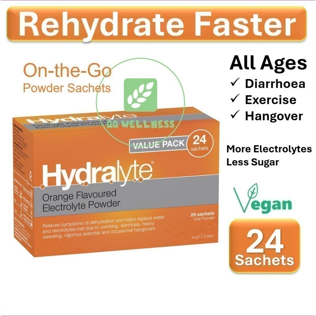 [NearExp31/10/25]👍Hydralyte Electrolyte Powder 10\24 Sachets Orange ...