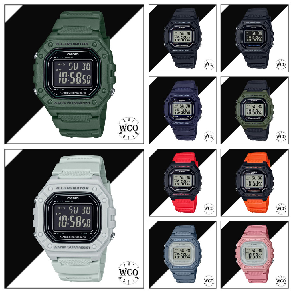 [WCO] W-218H Series x Casio General ft. Illuminator Men Watch W218HM ...