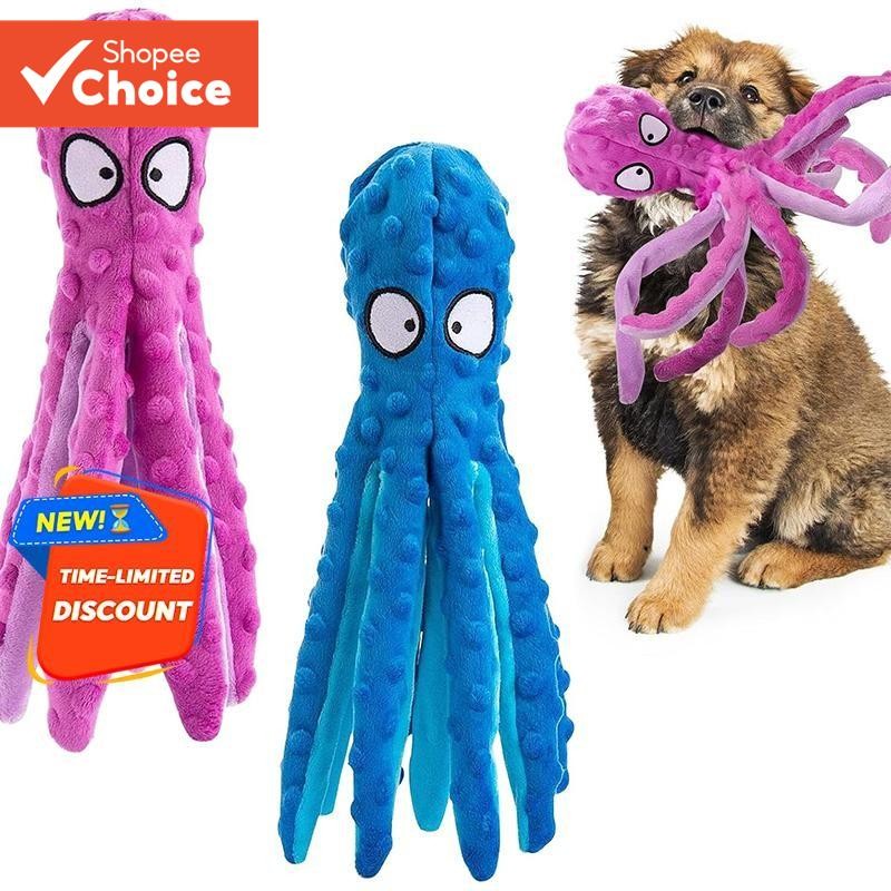Purple octopus pet toy chew sound toy dog toy puppy toy plush toy pet ...