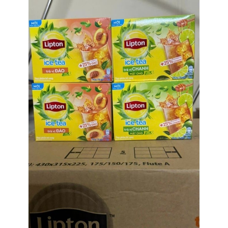 Lipton Ice Tea instant lemon flavor & Honey box of 16 packs x 12g ...