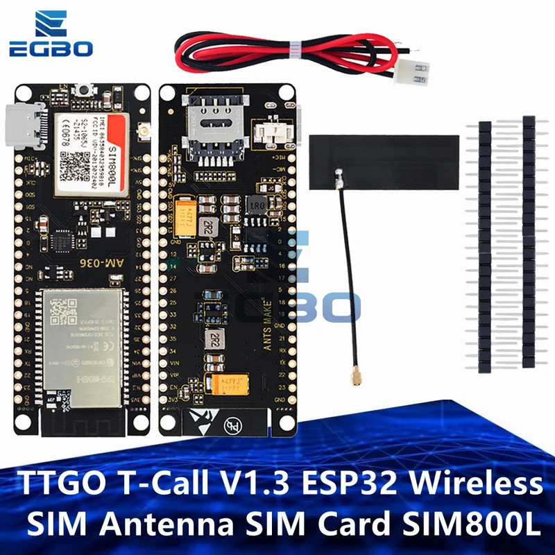 TTGO T-Call V1.3 ESP32 Wireless Module SIM Antenna SIM Card SIM800L Module And GSM/GPRS Antenna ...