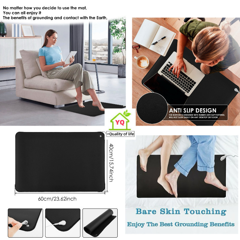 YQ Grounding Mat with Grounding Cord Leather Grounding Pad Nonslip ...