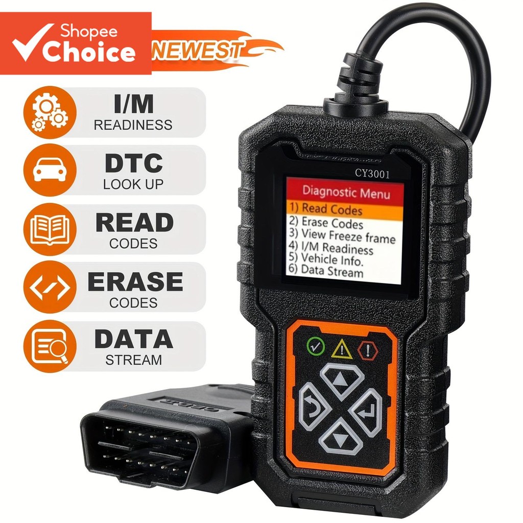 OBD2 Scanner - Diagnostic Tool to Read & Erase Engine Faults for All ...