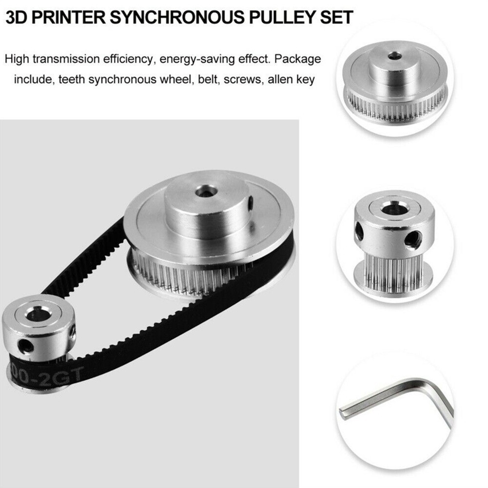 [HOT] GT2 Timing Belt Pulley 60Teeth 20Teeth 5mm Reduction 1:3 Belt ...