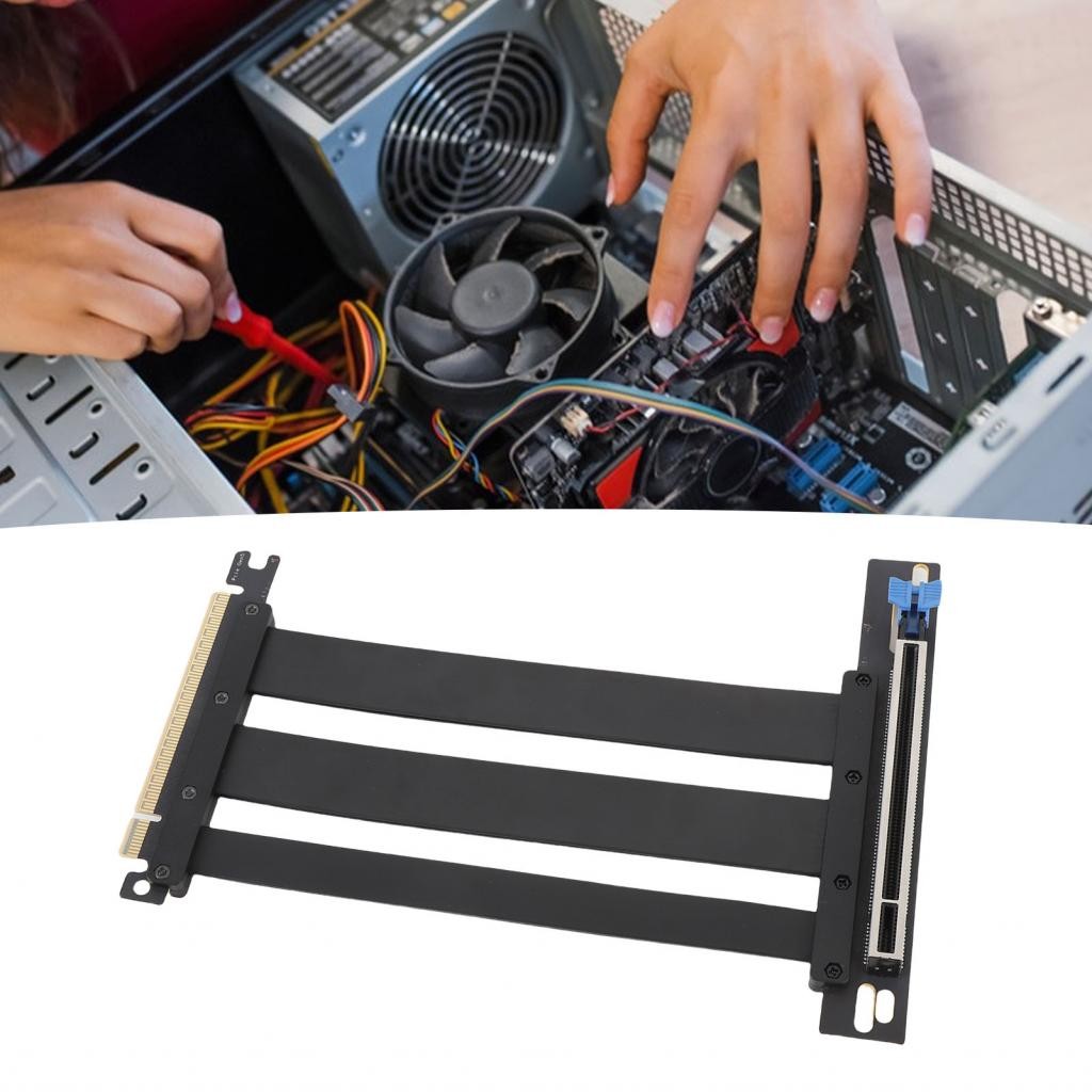 sakurabc-sg PCIe 5.0 Riser Cable 128Gbps x16 GPU Extension 90 Degree ...
