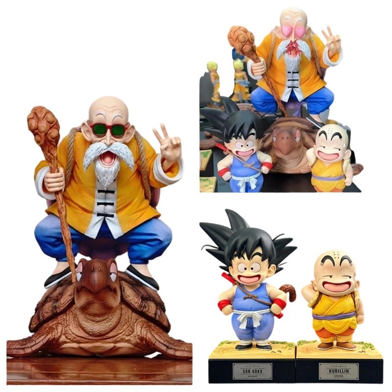 Dragon Ball Super Saiyan Master Roshi Turtle Q Version Kid Goku and ...