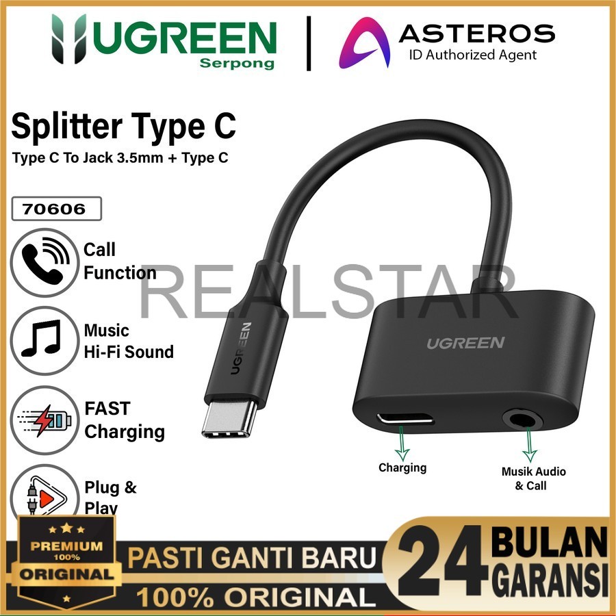Ugreen 50596 70606 Type C to Aux 3.5mm Charging - Usb c to Aux Ugreen Audio 3.5mm NON DAC ...