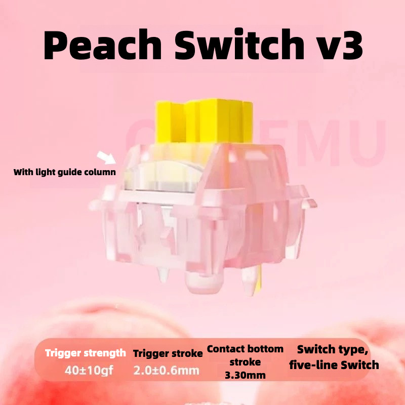 OUTEMU Peach Switch V2 Lime Switch V2 Customization Mechanical Keyboard Hot Swap Switch Dust ...