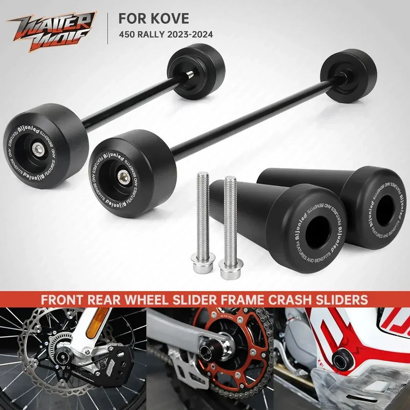 For KOVE 450 Rally 2023-2024 Front Rear Axle Wheel Slider Frame Crash ...