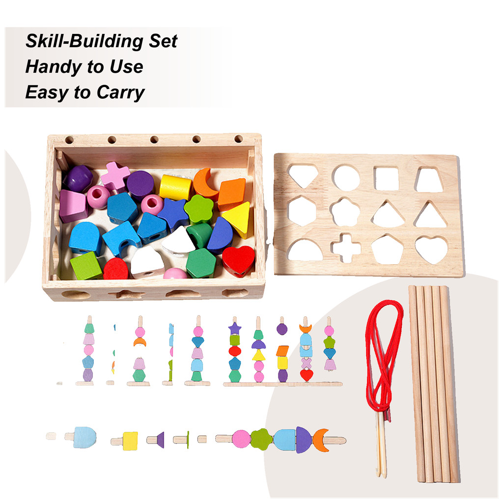 Shape Sorter Fine Motor Skills Learning Game Shape Matching Game Lacing ...