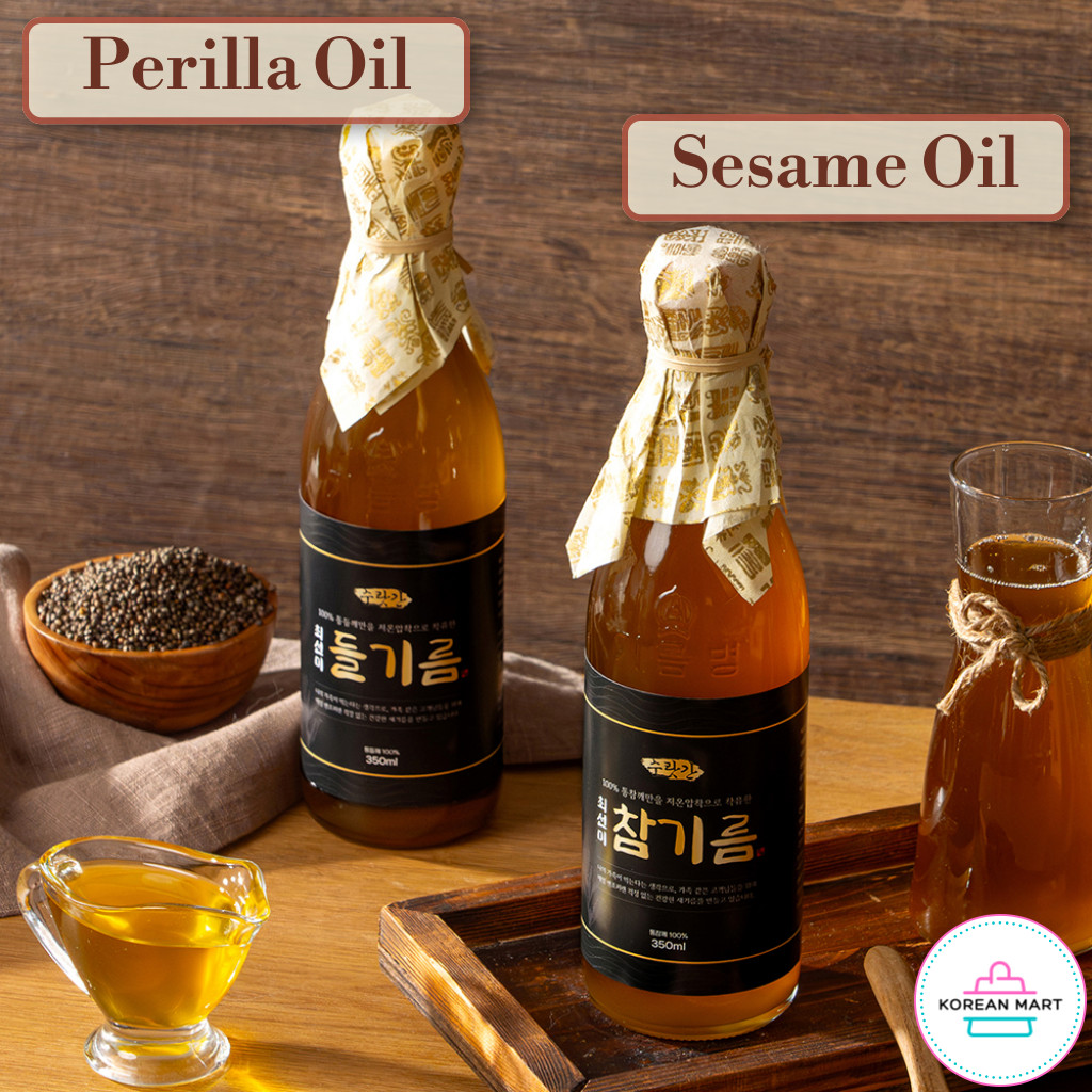 Cold-Pressed Sesame Oil & Perilla Oil 180ml / 350ml / Korea Sesame oil ...