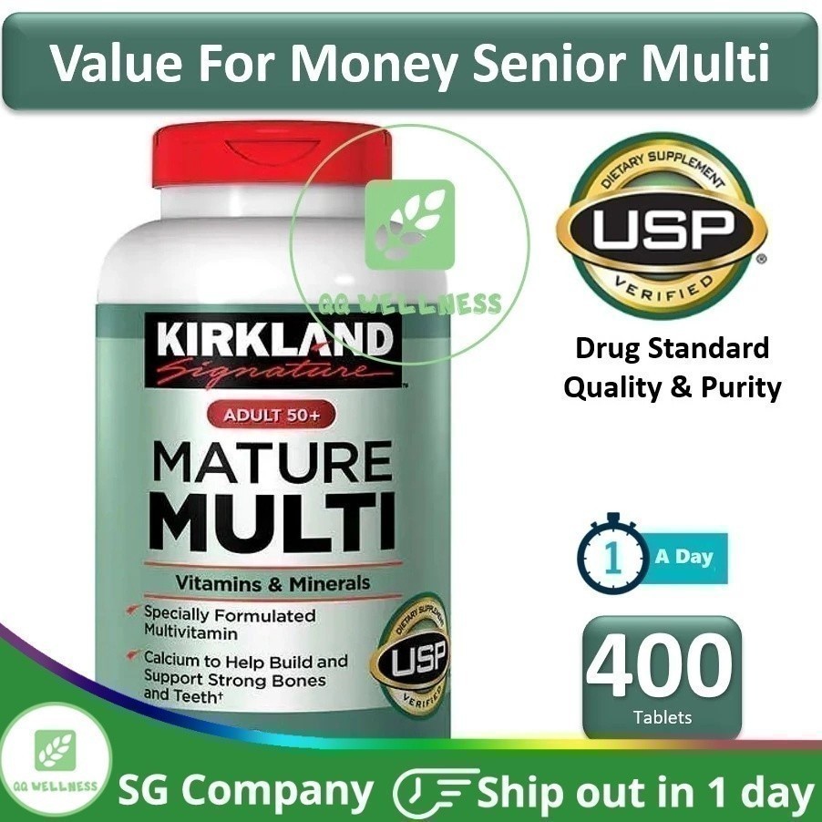 👍Kirkland Signature Adult 50+ Mature Multi Vitamins & Minerals 400 ...