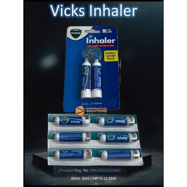 Vicks Inhaler (0.5ml) Vapo Rub Inhalers Vick penyedut hidung Vicks Inhalers Vick penyedut hidung ...