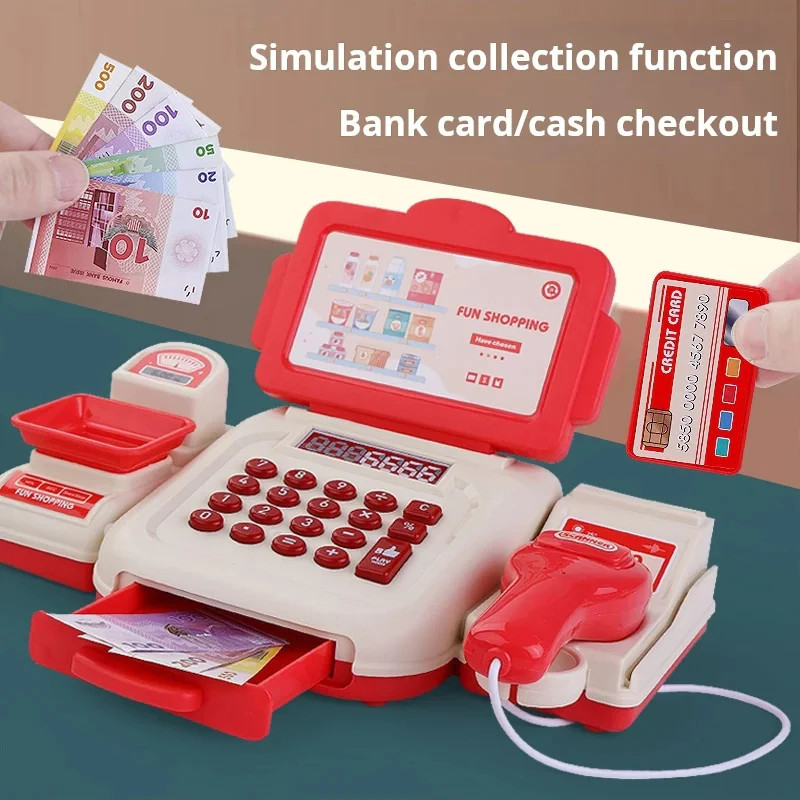 【SG Stock】Pretend Play Set Cashier Machine Toys Supermarket Cash ...