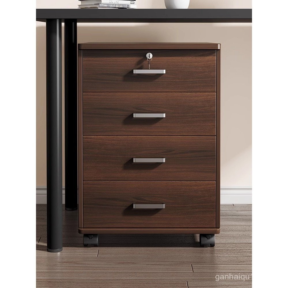 File Cabinet Wooden Office Under Desk Storage Cabinet Mobile Low ...